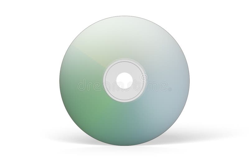 Compact Disc Isolated on White Background Stock Image - Image of movie ...