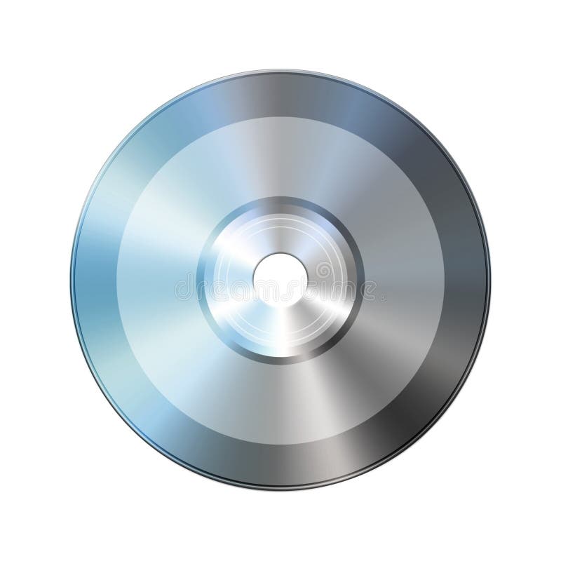 Compact Disc Isolated on White Background. Stock Illustration ...