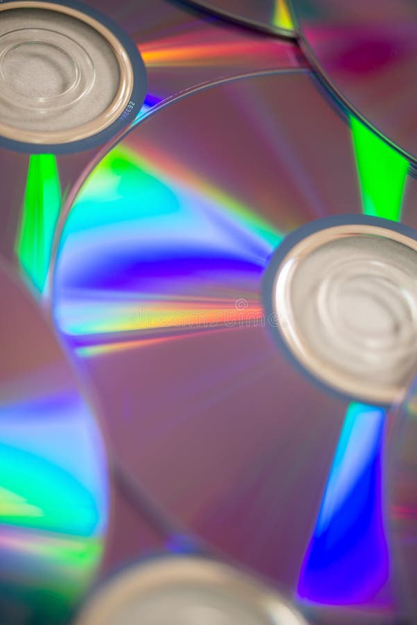 Shiny Compact Disc On Black Cherry Tree Stock Image - Image of bird ...