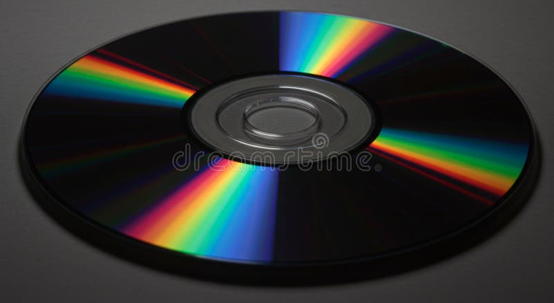 Compact Disc Laying Flat, with a Reflective Surface Displaying a ...