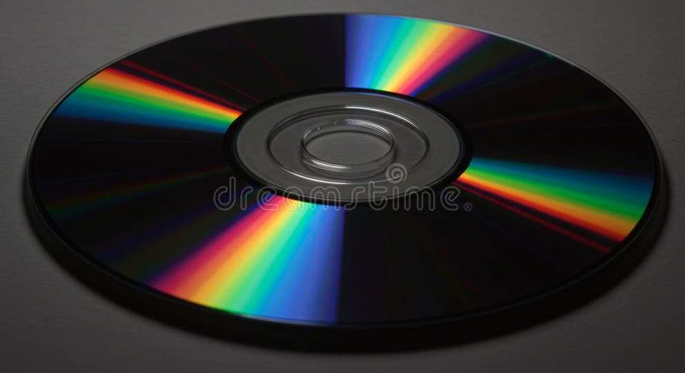 Compact Disc Laying Flat, with a Reflective Surface Displaying a ...