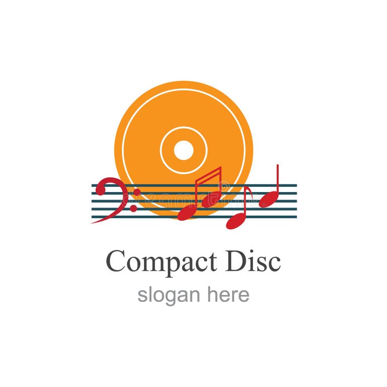 Compact Disc Logo Vector Illustration Design Template Stock Vector ...