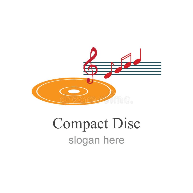 Compact Disc Logo Vector Illustration Design Template Stock Vector ...
