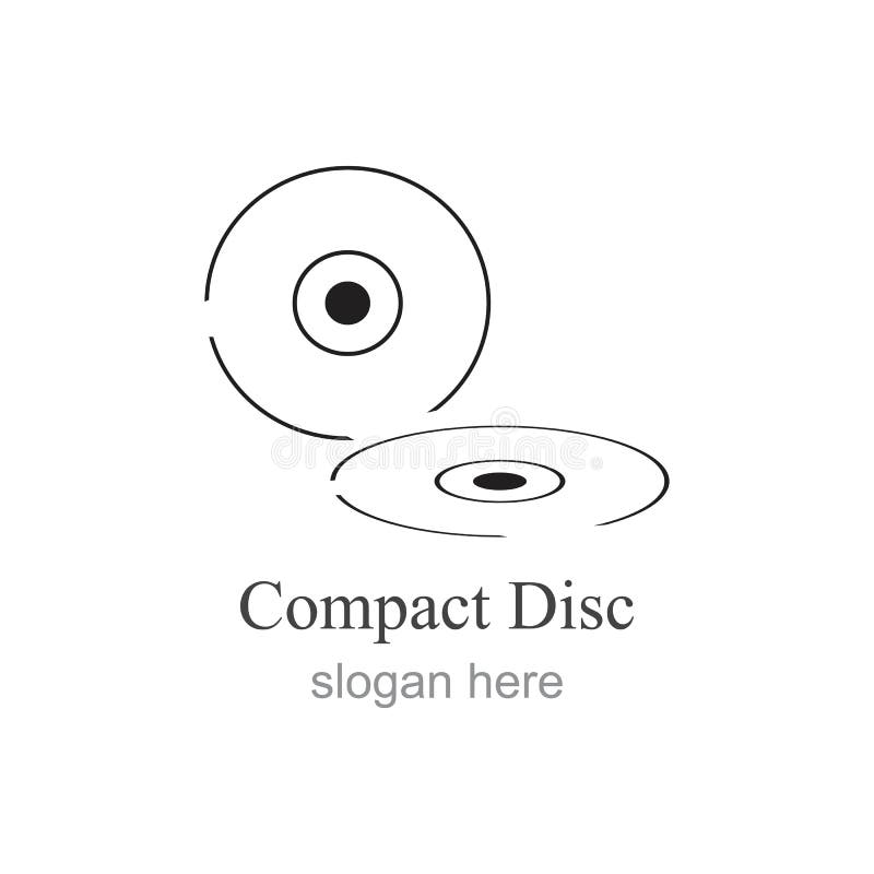 Compact Disc Logo Vector Illustration Design Template Stock Vector ...