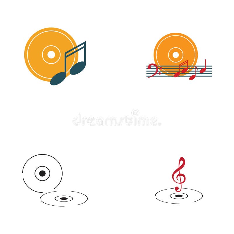 Compact Disc Logo Vector Illustration Design Template Stock Vector ...