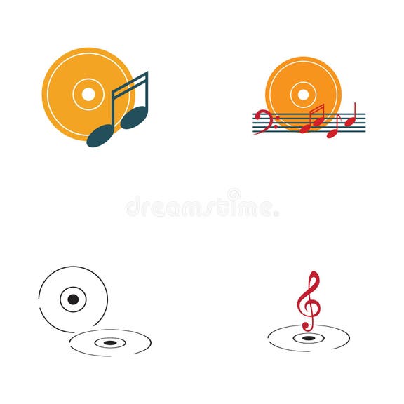 Compact Disc Logo Vector Illustration Design Template Stock Vector ...