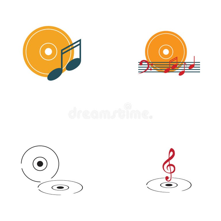 Compact Disc Logo Vector Illustration Design Template Stock Vector ...