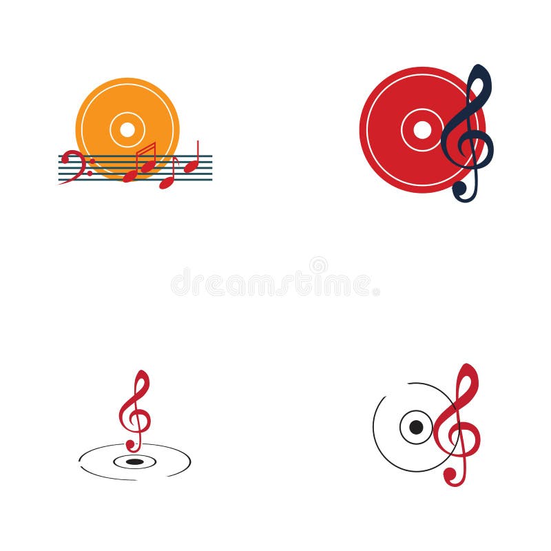 Compact Disc Logo Vector Illustration Design Template Stock Vector ...