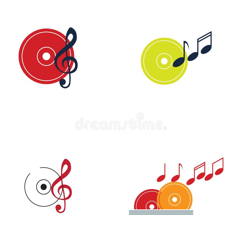 Compact Disc Logo Vector Illustration Design Template Stock Vector ...