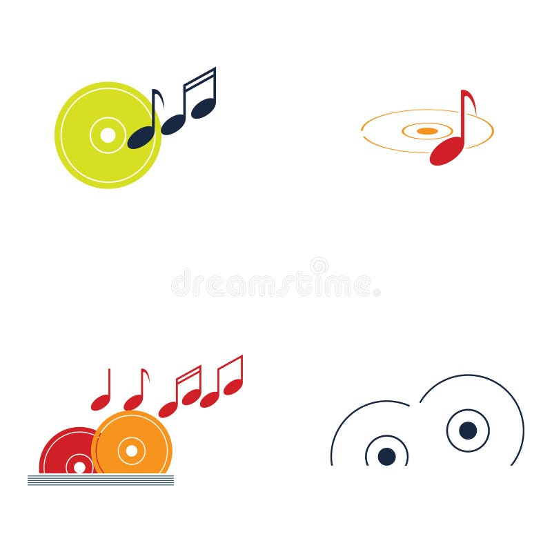 Compact Disc Logo Vector Illustration Design Template Stock Vector ...