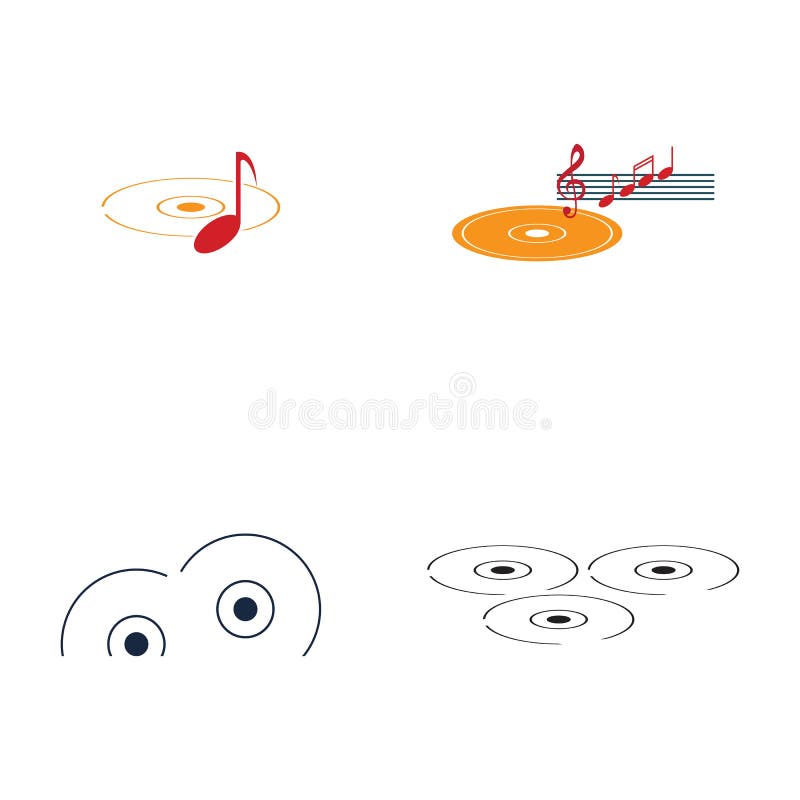 Compact Disc Logo Vector Illustration Design Template Stock Vector ...