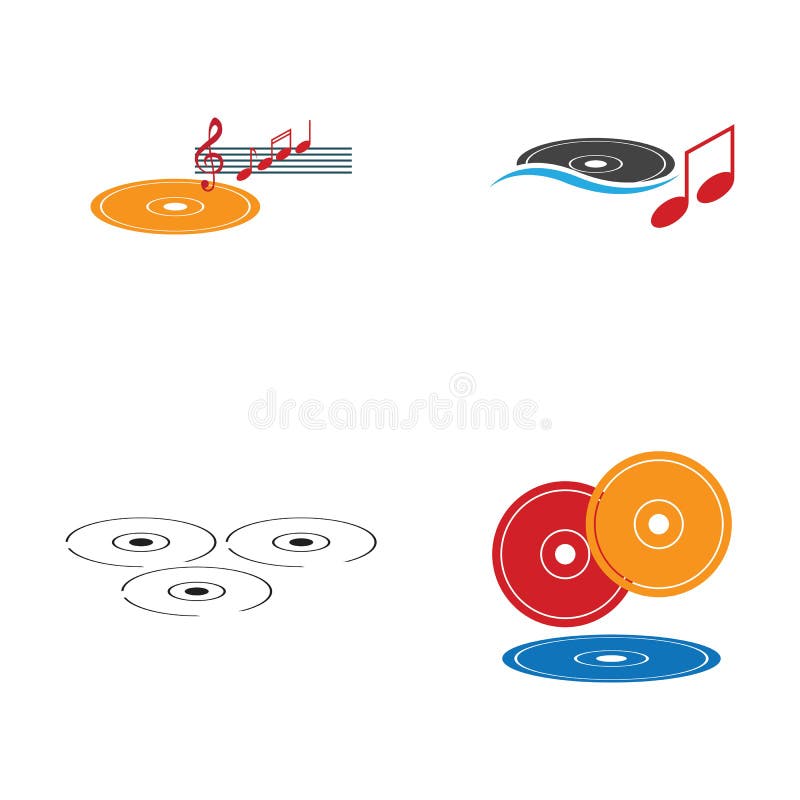 Compact Disc Logo Vector Illustration Design Template Stock Vector ...