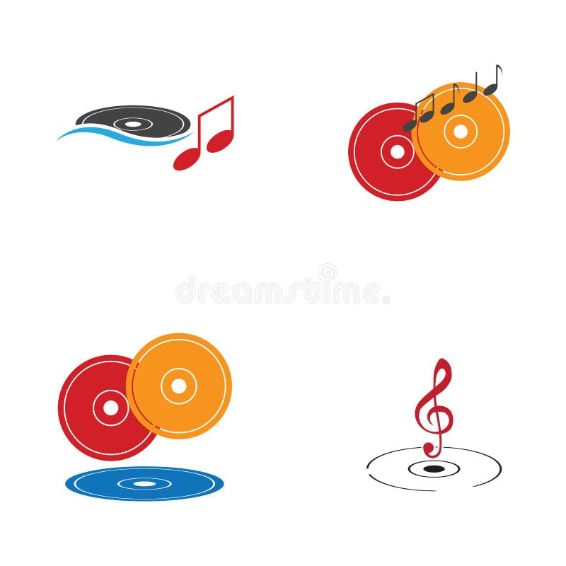 Compact Disc Logo Vector Illustration Design Template Stock Vector ...