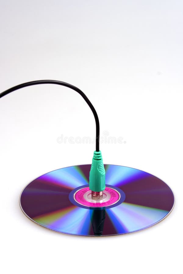 Compact Disc and PS2 Connector Stock Image - Image of connected, disk ...