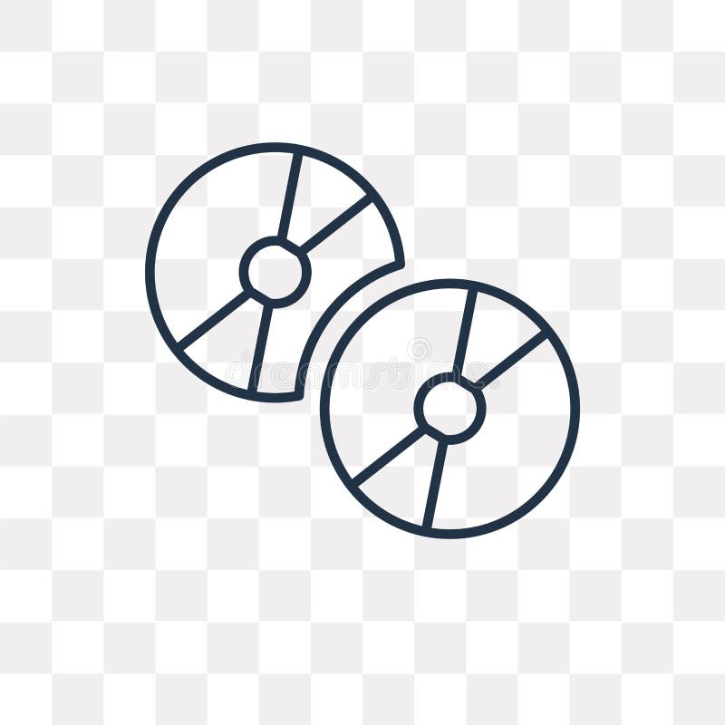 Compact Disc Vector Icon Isolated on Transparent Background, Lin Stock ...