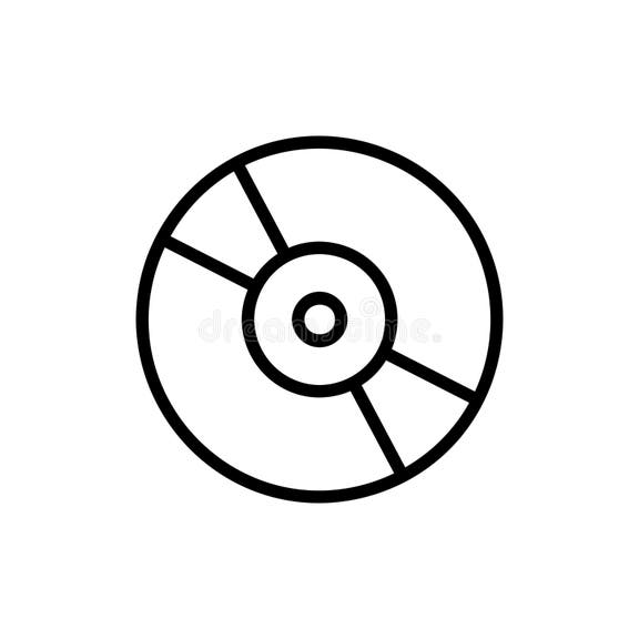 Compact Disc Vector Icon. Outline Style Vector Icon. Stock Vector ...