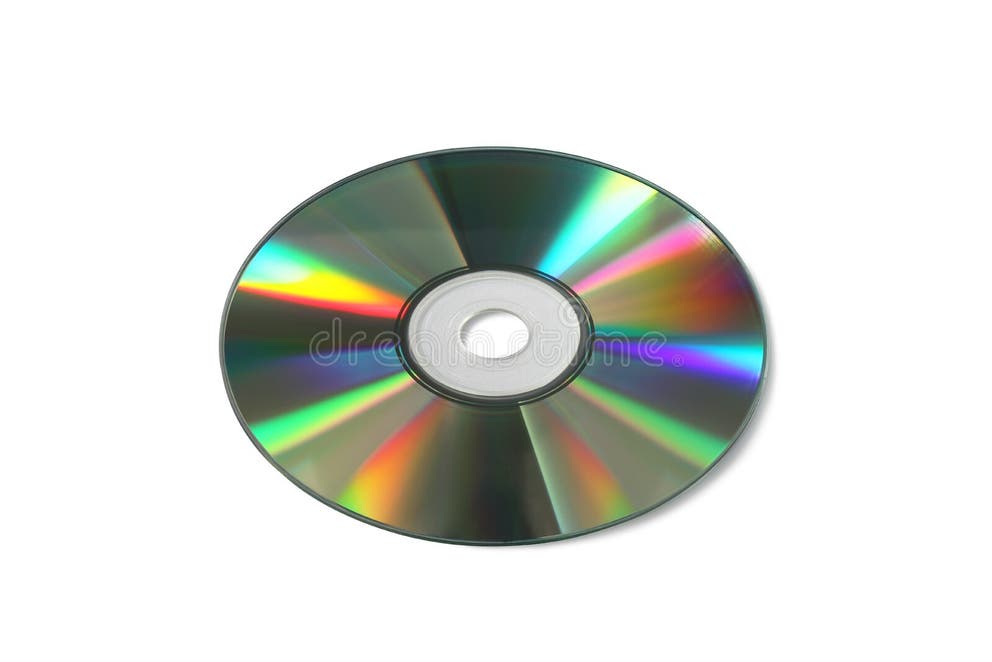 Compact Disc on White Background Stock Image - Image of luster, floppy ...