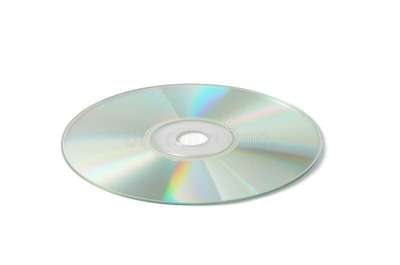 Compact Disc on White Background Stock Photo - Image of audio, data ...