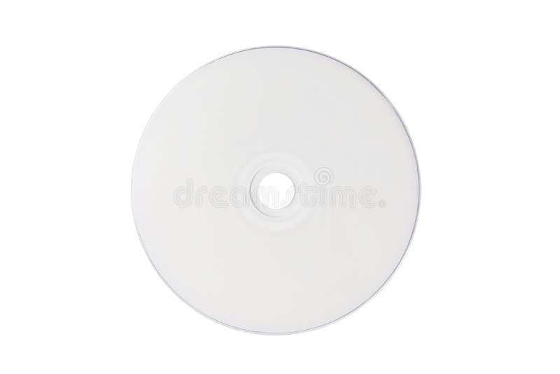Compact Disc on White Background Stock Photo - Image of blank, data ...