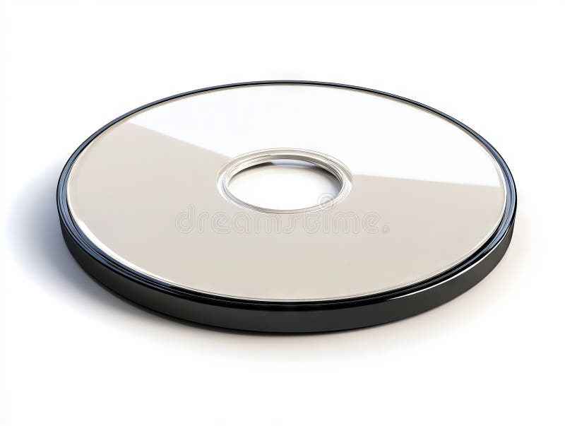 A Compact Disc on a White Surface with a White Background Stock ...
