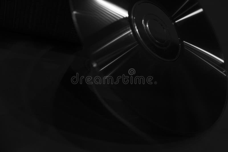 Compact Disc on a Wooden Table Stock Photo - Image of information ...