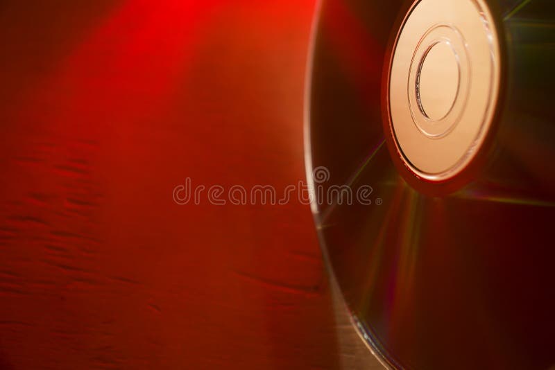 Compact Disc on a Wooden Table Stock Photo - Image of burn, music ...