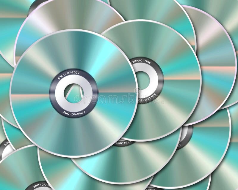 Compact Discs or DVD s stock illustration. Illustration of clip - 441704