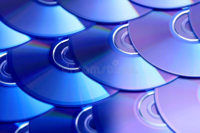Compact Discs Background. Several Cd Dvd Blu-ray Discs. Optical ...