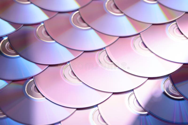 Compact Discs Background. Several Cd Dvd Blu-ray Discs. Optical ...