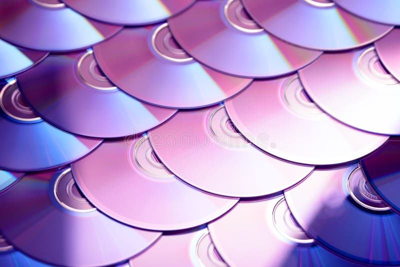 Compact Discs Background. Several Cd Dvd Blu-ray Discs. Optical ...