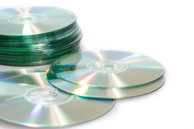 Compact Discs Cd on a White Background Stock Image - Image of ...