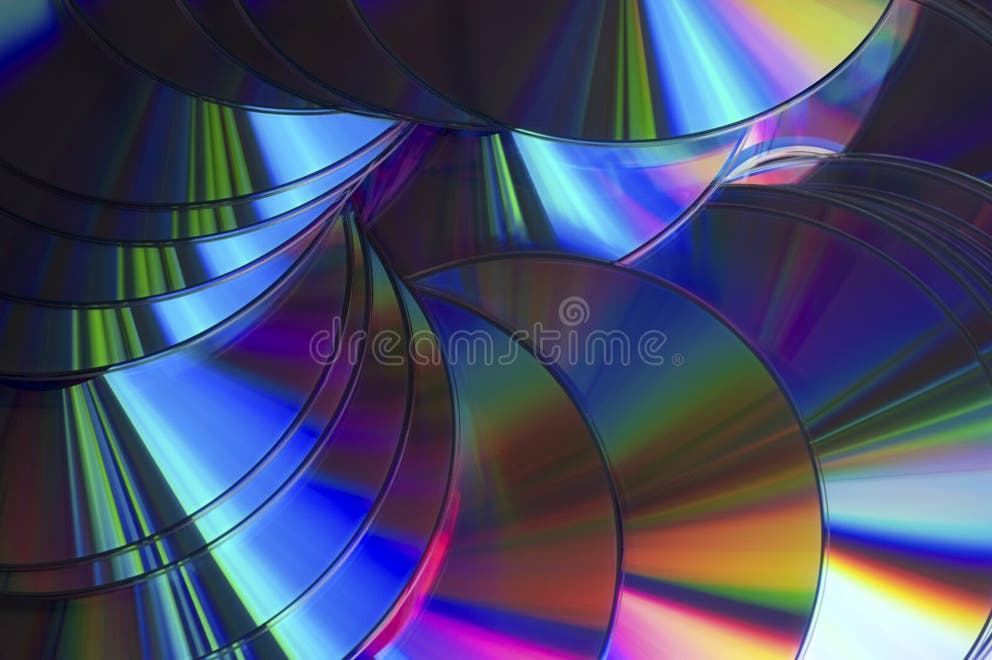 Compact Discs Colour Reflections Stock Photo - Image of rainbow, speed ...