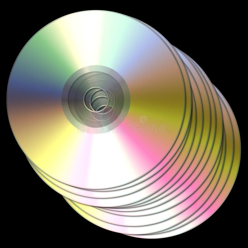 Compact Discs or DVD s stock illustration. Illustration of clip - 441704