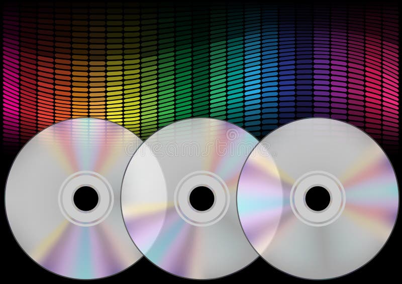 Compact Discs or DVD s stock illustration. Illustration of clip - 441704