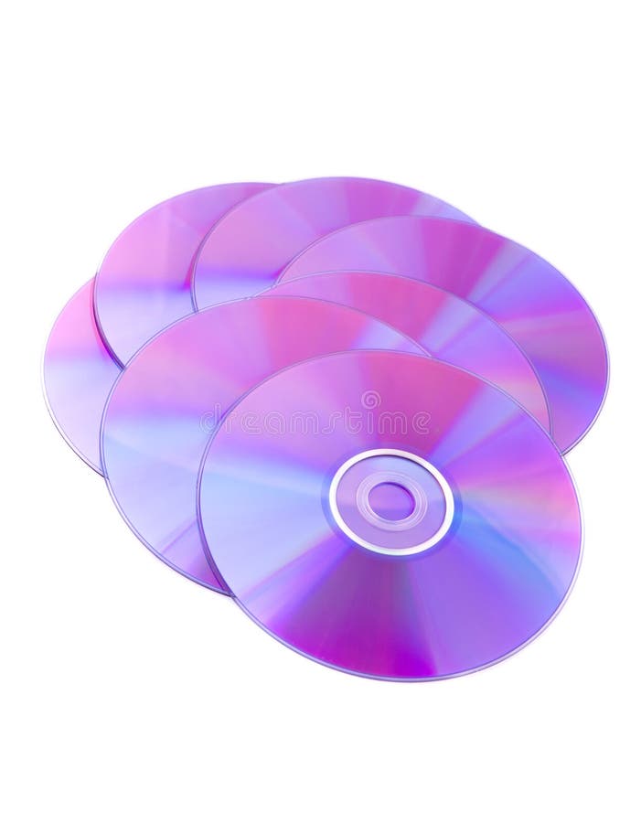 Compact Discs On White Background Picture. Image: 3827238
