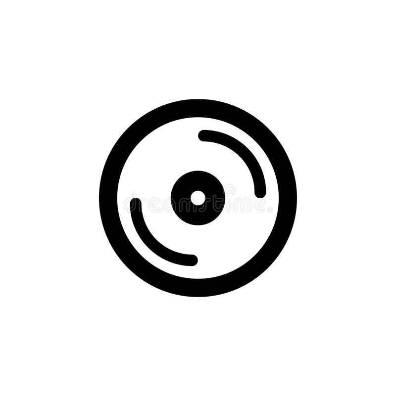 Compact Disk, Blu-ray, CD or DVD Solid Flat Vector Icon Isolated on White Background Stock ...