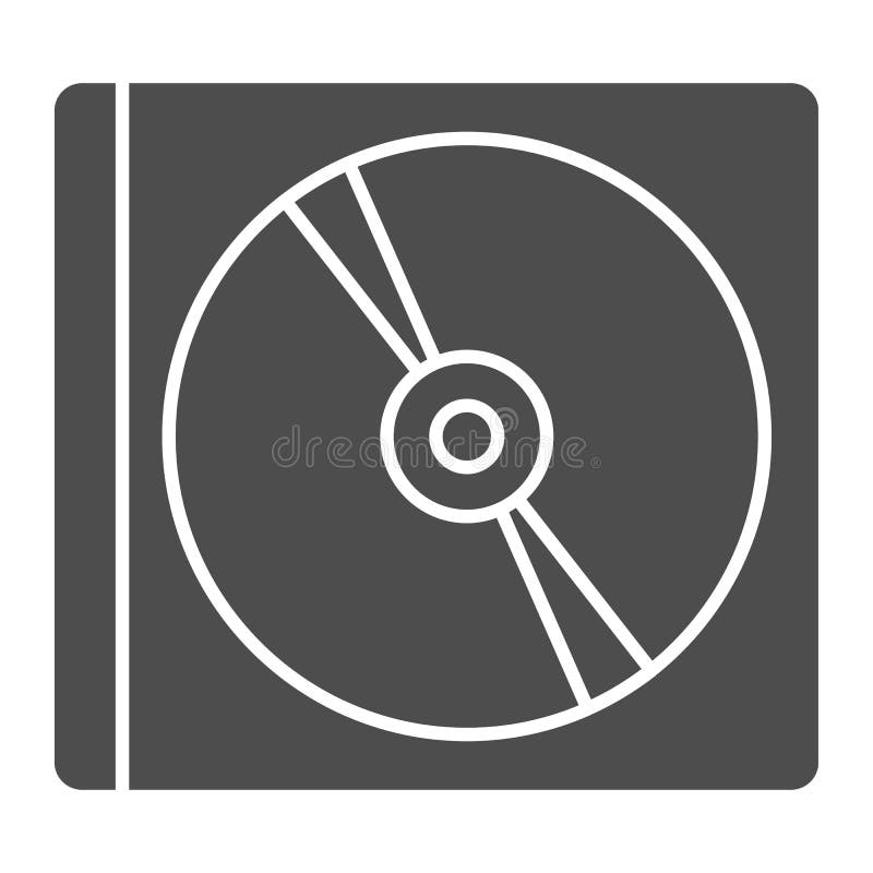 Compact Disk Box Solid Icon. Data Storage for Software or Movie and ...