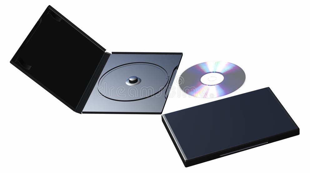 Compact disk and case stock photo. Image of digital, black - 6654622