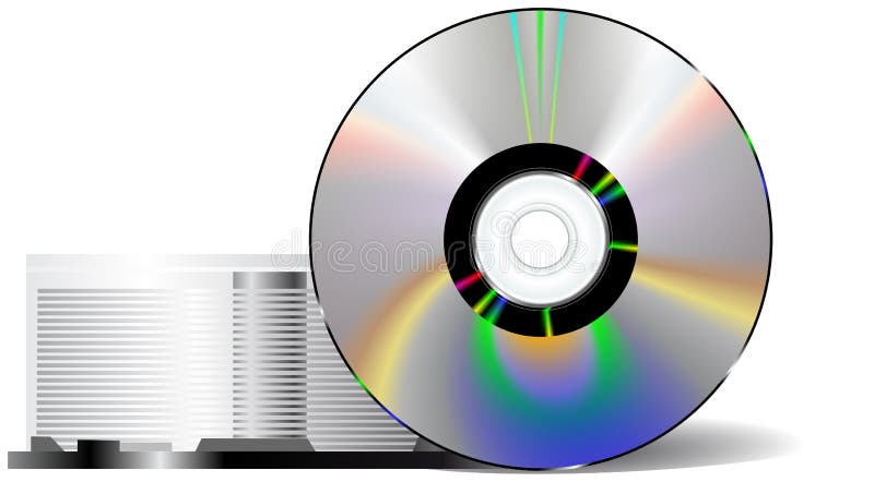 Compact disk with CD case stock vector. Illustration of audio - 4538791