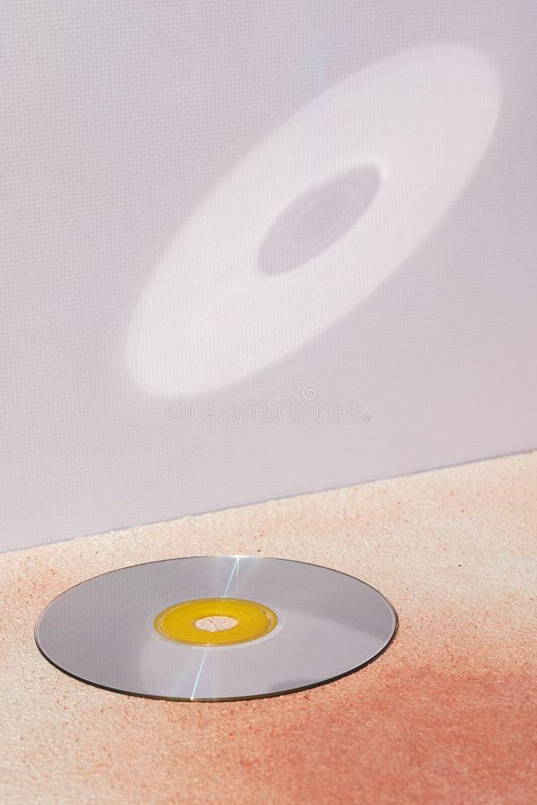 Compact disk close up. stock image. Image of device - 256012123