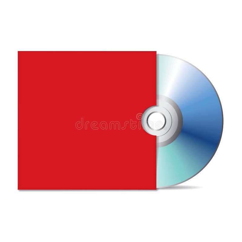Compact disk with cover stock vector. Illustration of disc - 59931471