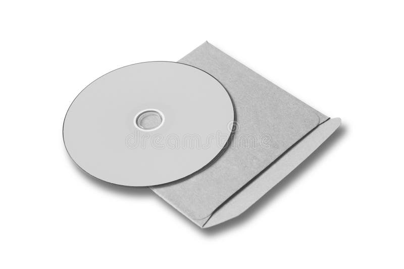 Compact Disk with Cover Mock Up Template Isolated. Stock Illustration ...