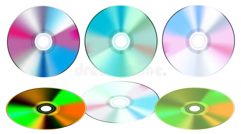 Compact Disk Isolated on White Stock Vector - Illustration of movie ...