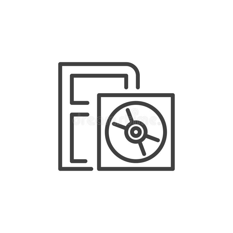 Compact Disk line icon stock vector. Illustration of linear - 299385839