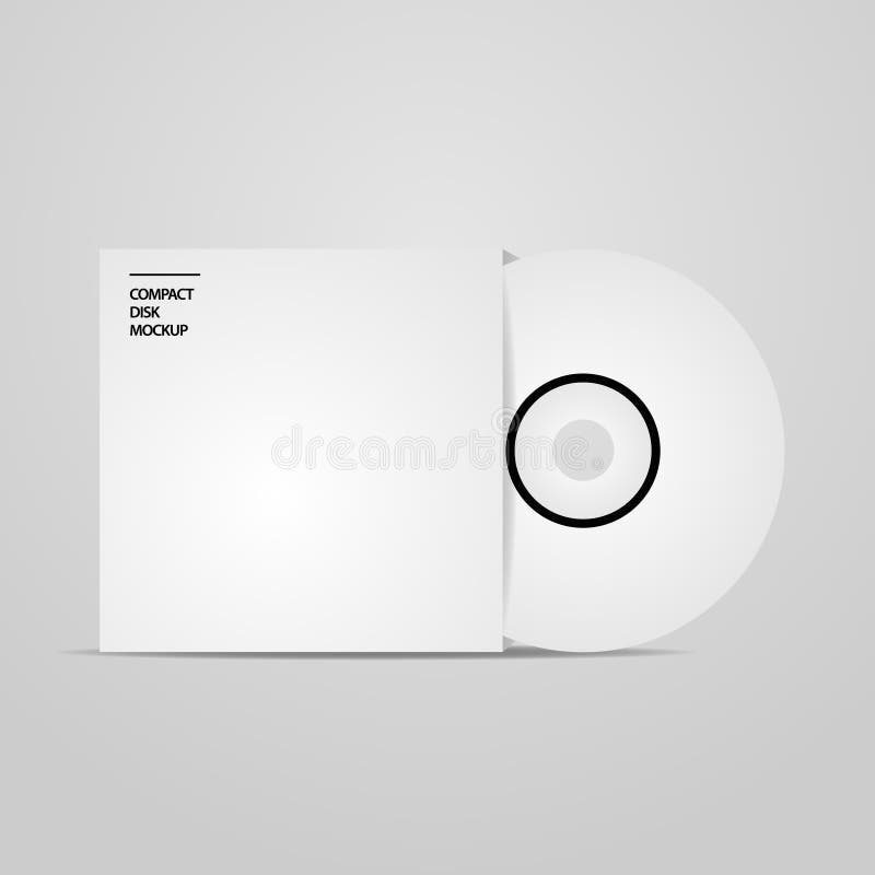 Compact Disk Mockup Template Design Vector Stock Illustration ...