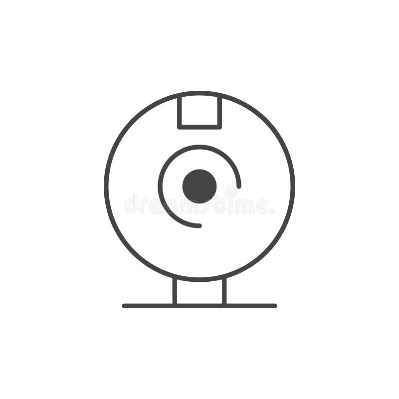 Compact Disk Technology Icon Line Design Stock Vector - Illustration of ...