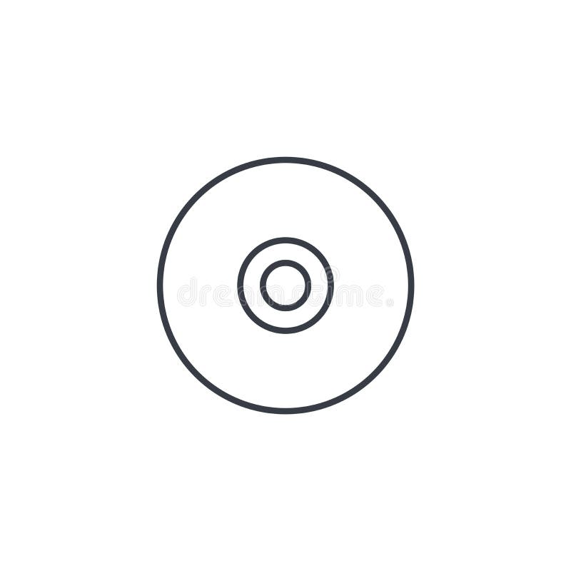 Compact Disk, CD Isometric Icon. 3d Line Art Technical Drawing ...