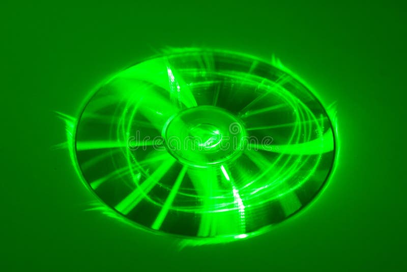 Compact Disk Under Green Laser Stock Illustration - Illustration of ...