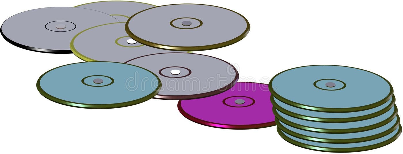 Blank Colorful Compact Discs Stock Illustrations – 25 Blank Colorful ...