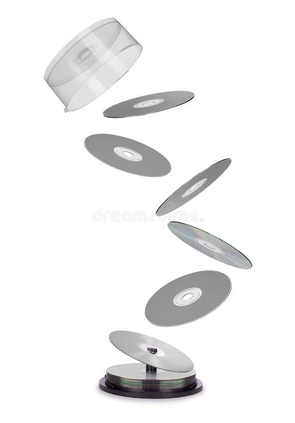 Compact Disks Fly Out Box White Background Stock Photos - Free ...